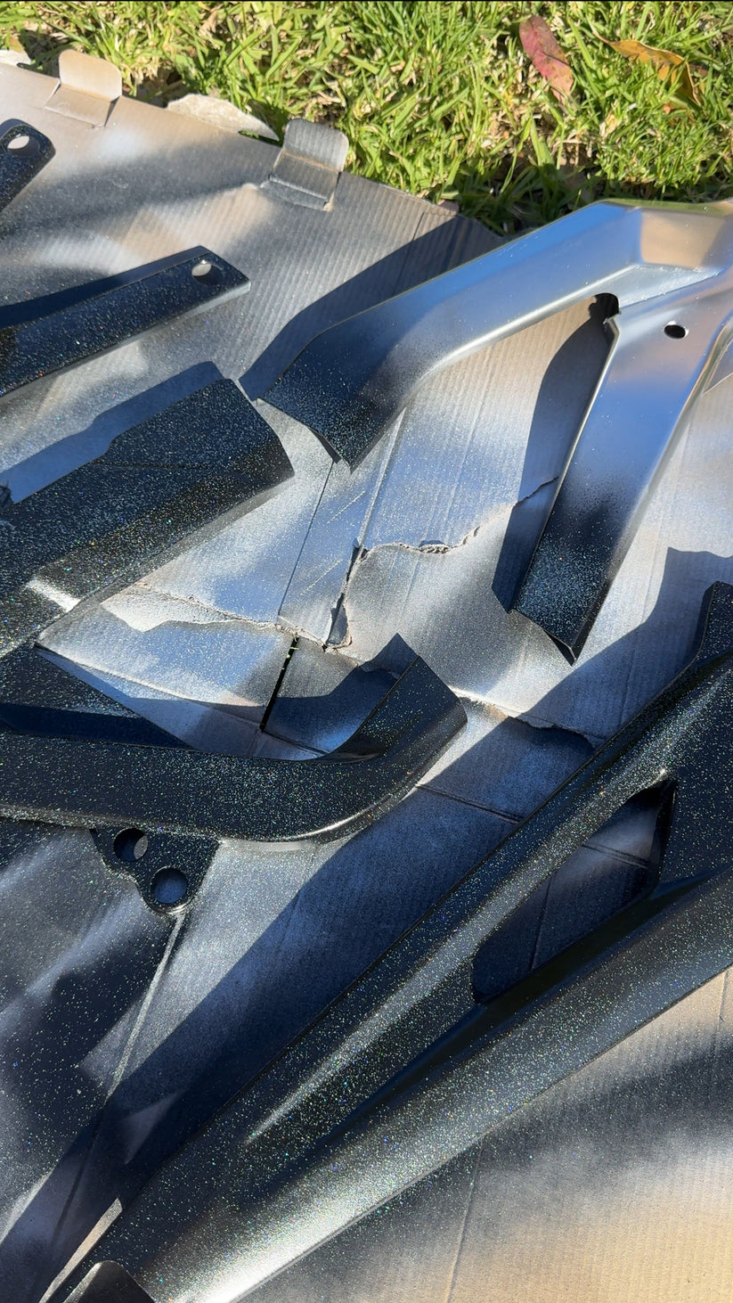 LBX Coated Frame Guards (Chrome/Black Fade) – ONX Customs